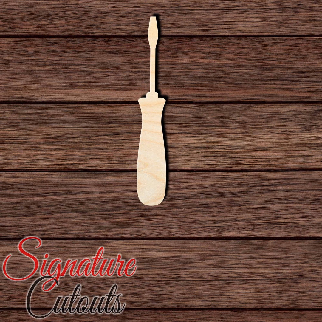 Screwdriver Unfinished Wooden Cutout for Crafting, Home & Room Décor ...
