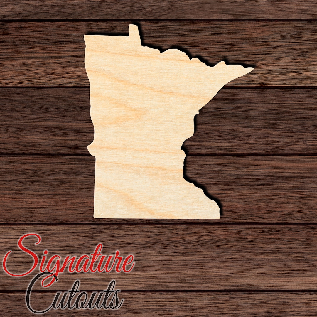 Minnesota State Wooden Cutout for Crafting, Home & Room Décor, and ...
