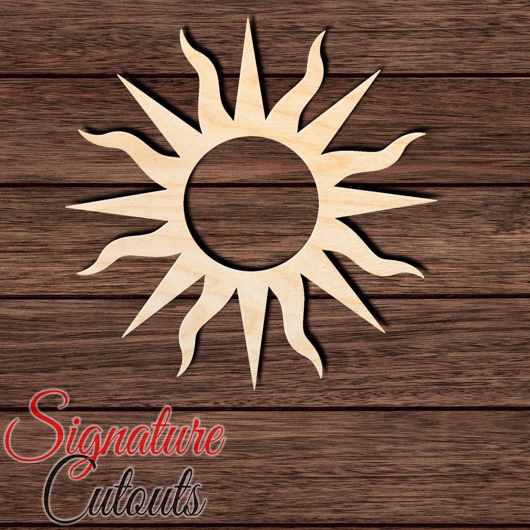 Sun 010 Unfinished Wooden Cutout for Crafting, Home & Room Décor, and ...