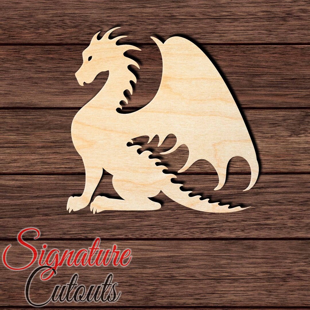 Dragon 001 Wooden Shape Cutout for Crafting, Home & Room Décor, and ...