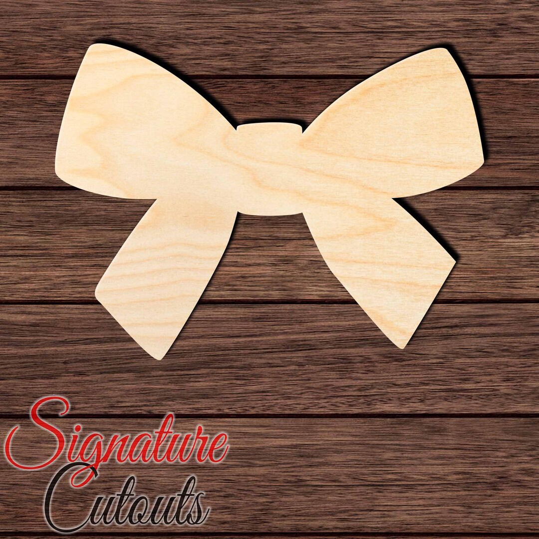 Bow 005 Unfinished Wooden Cutout for Crafting, Home & Room Décor, and ...