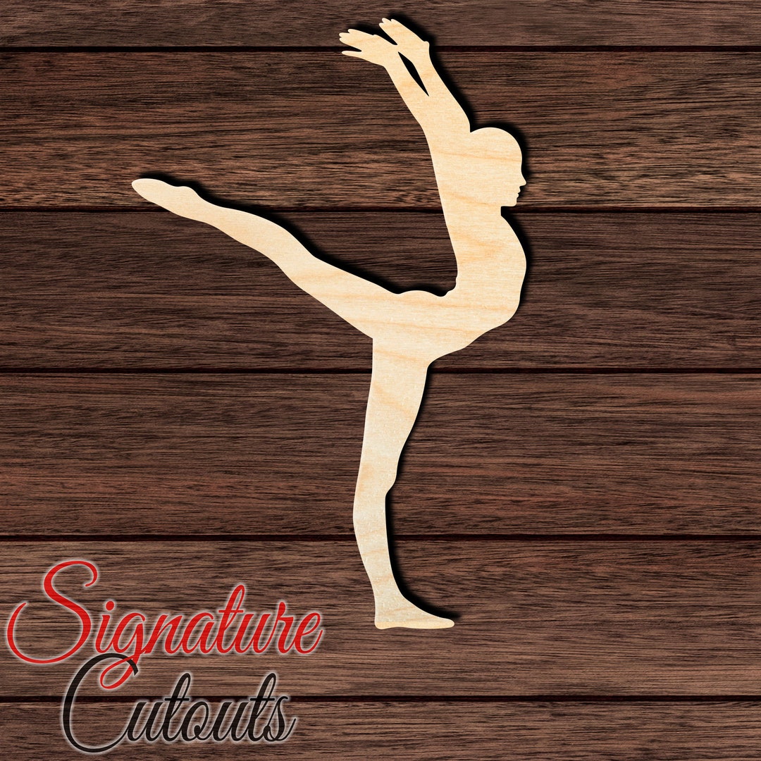 Gymnast 001 Wooden Shape Cutout for Crafting, Home & Room Décor, and ...