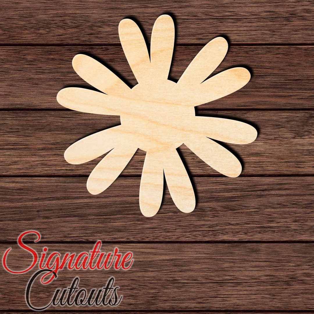 Flower 016 Shape Cutout in Wood for Crafting, Home & Room Décor, and ...