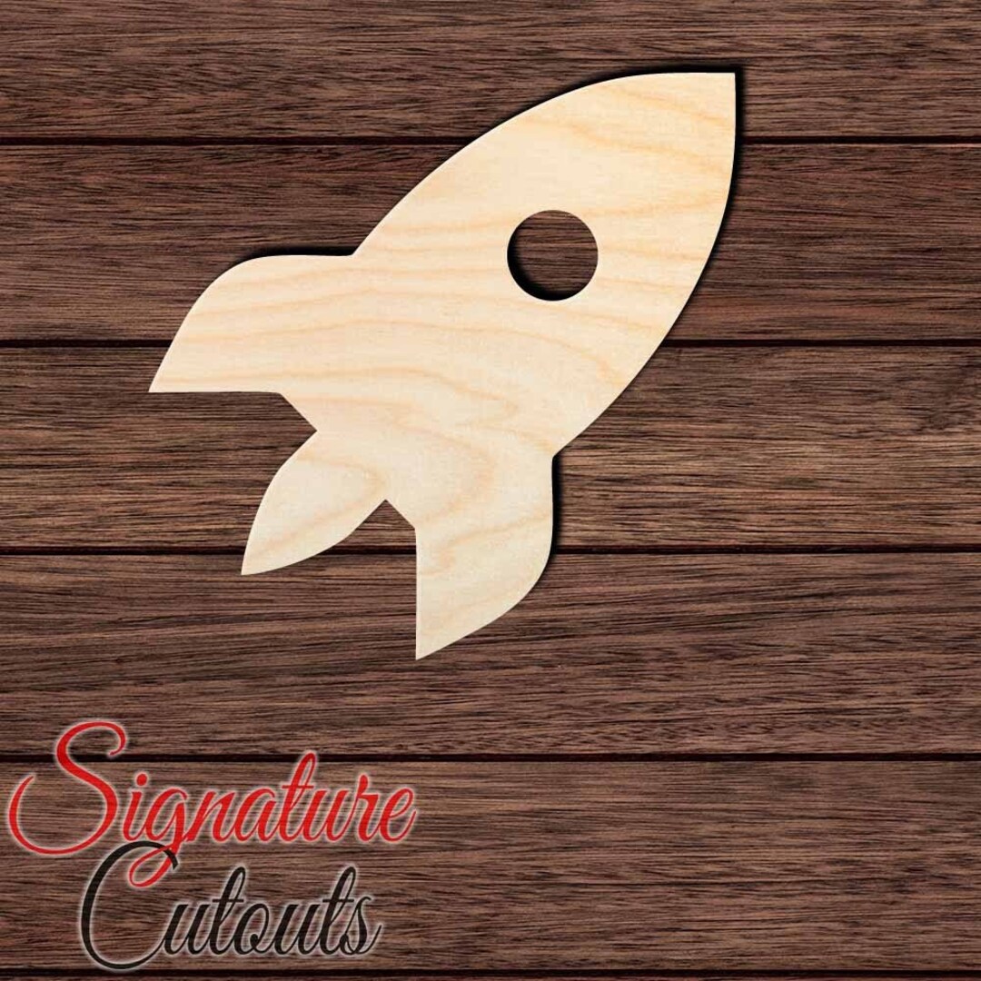 Space Rocket 003 Wooden HQ Cutout for Crafting, Home & Room Décor, and ...