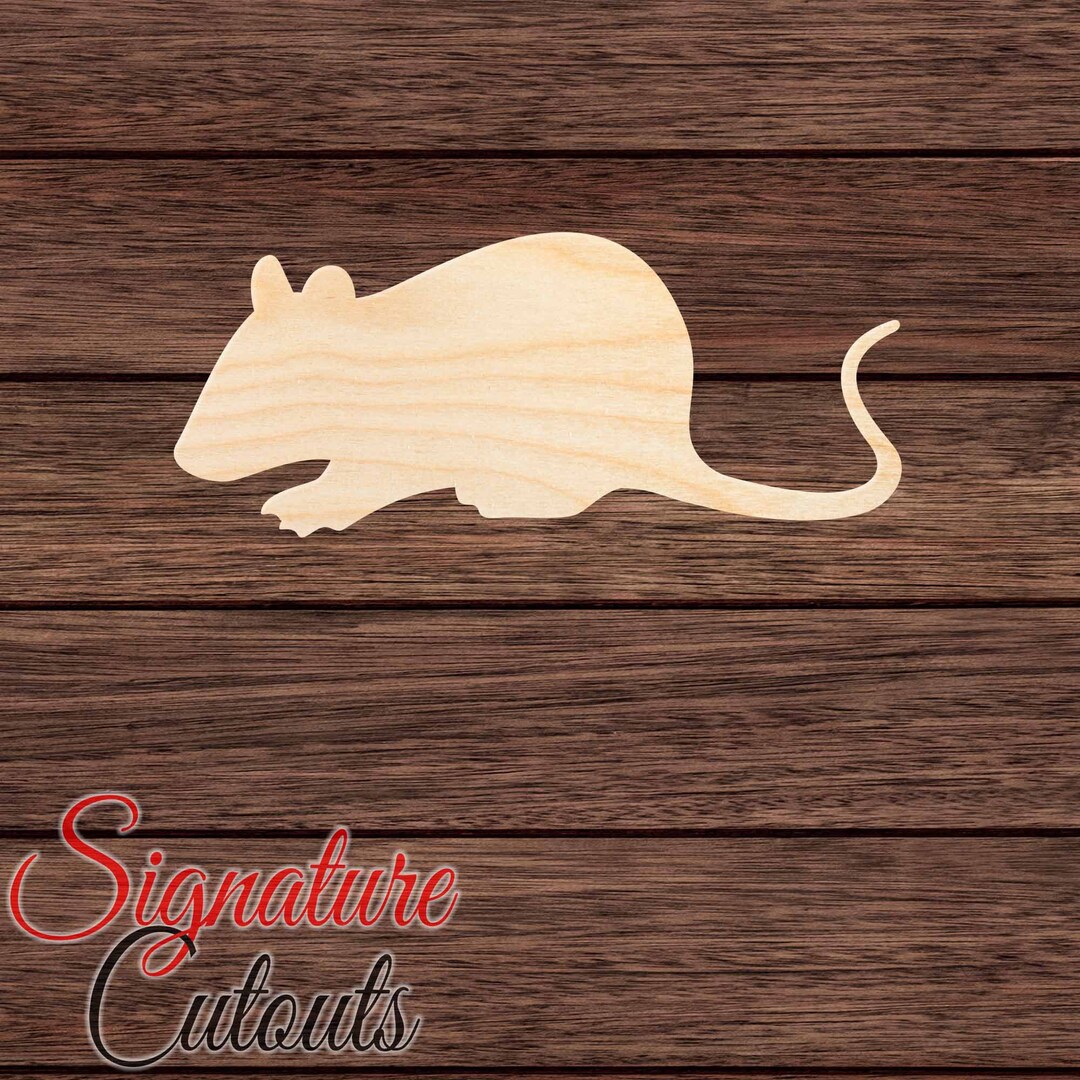 Rat 006 Wooden Shape Cutout for Crafting, Home & Room Décor, and Other ...