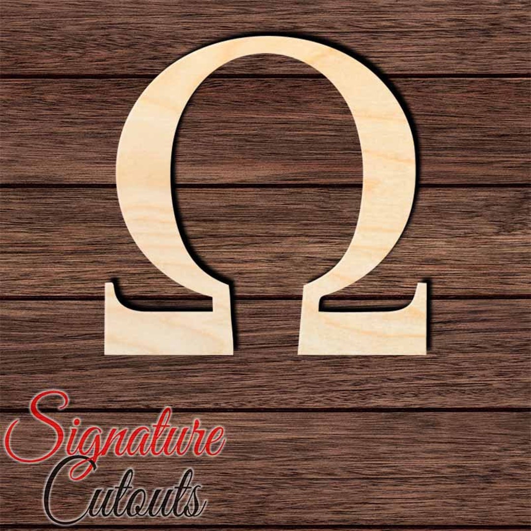 Omega 001 Wooden Shape Cutout for Crafting, Home & Room Décor, and ...