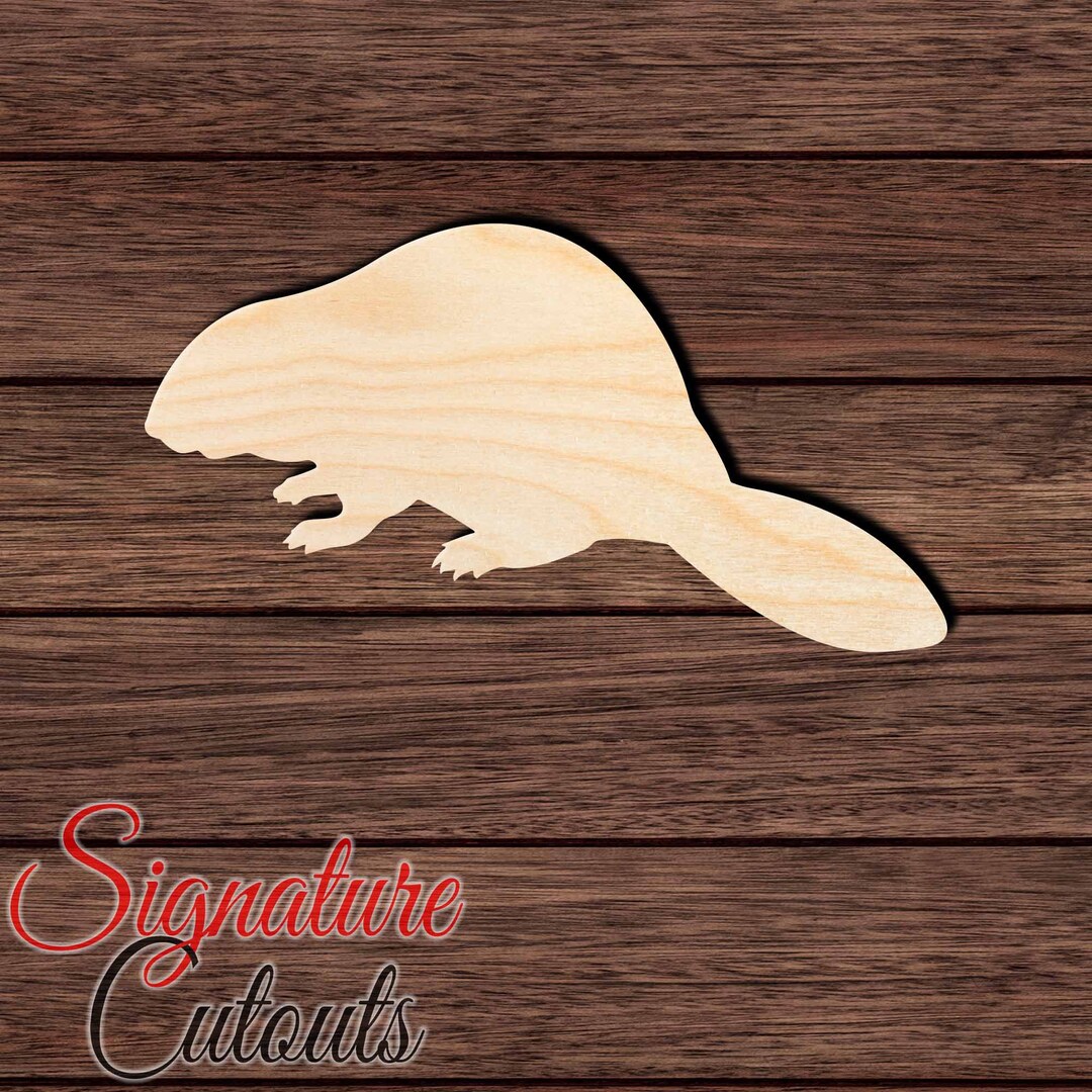 Beaver 002 Wooden Shape Cutout for Crafting, Home & Room Décor, and ...