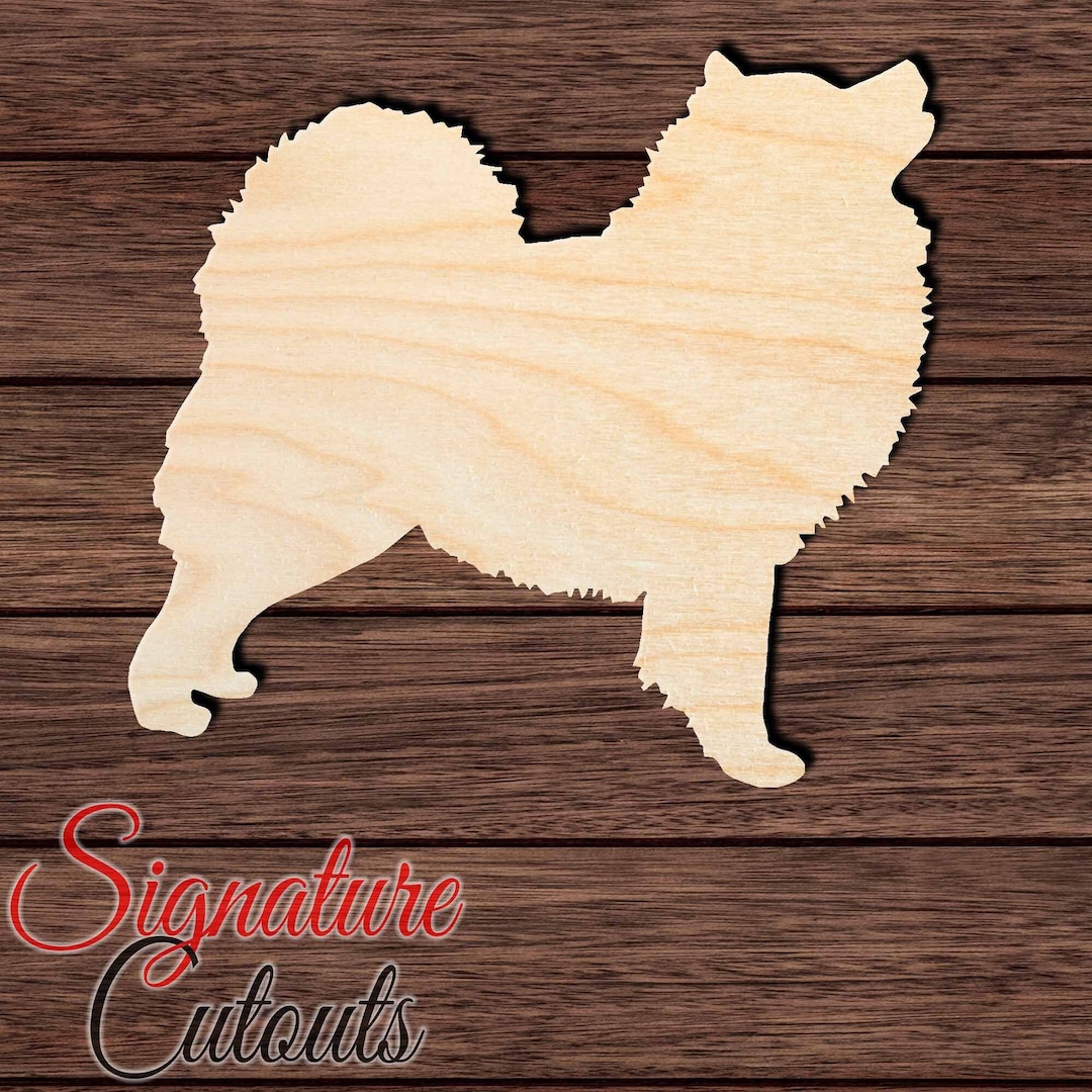 American Eskimo Dog 002 Wooden Shape Cutout for Crafting, Home & Room ...