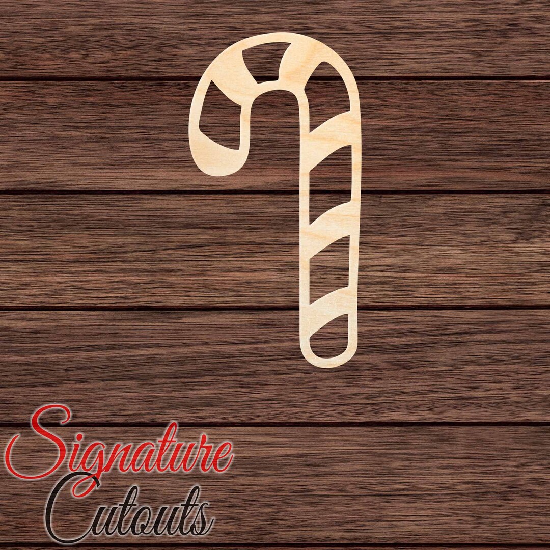 Candy Cane 001 Wooden HQ Cutout for Crafting, Home & Room Décor, and ...