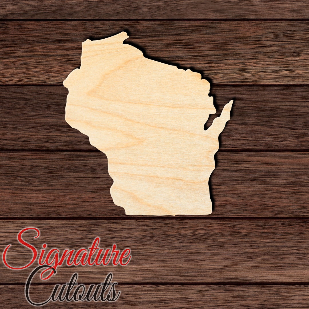 Wisconsin State Wooden Cutout for Crafting, Home & Room Décor, and ...