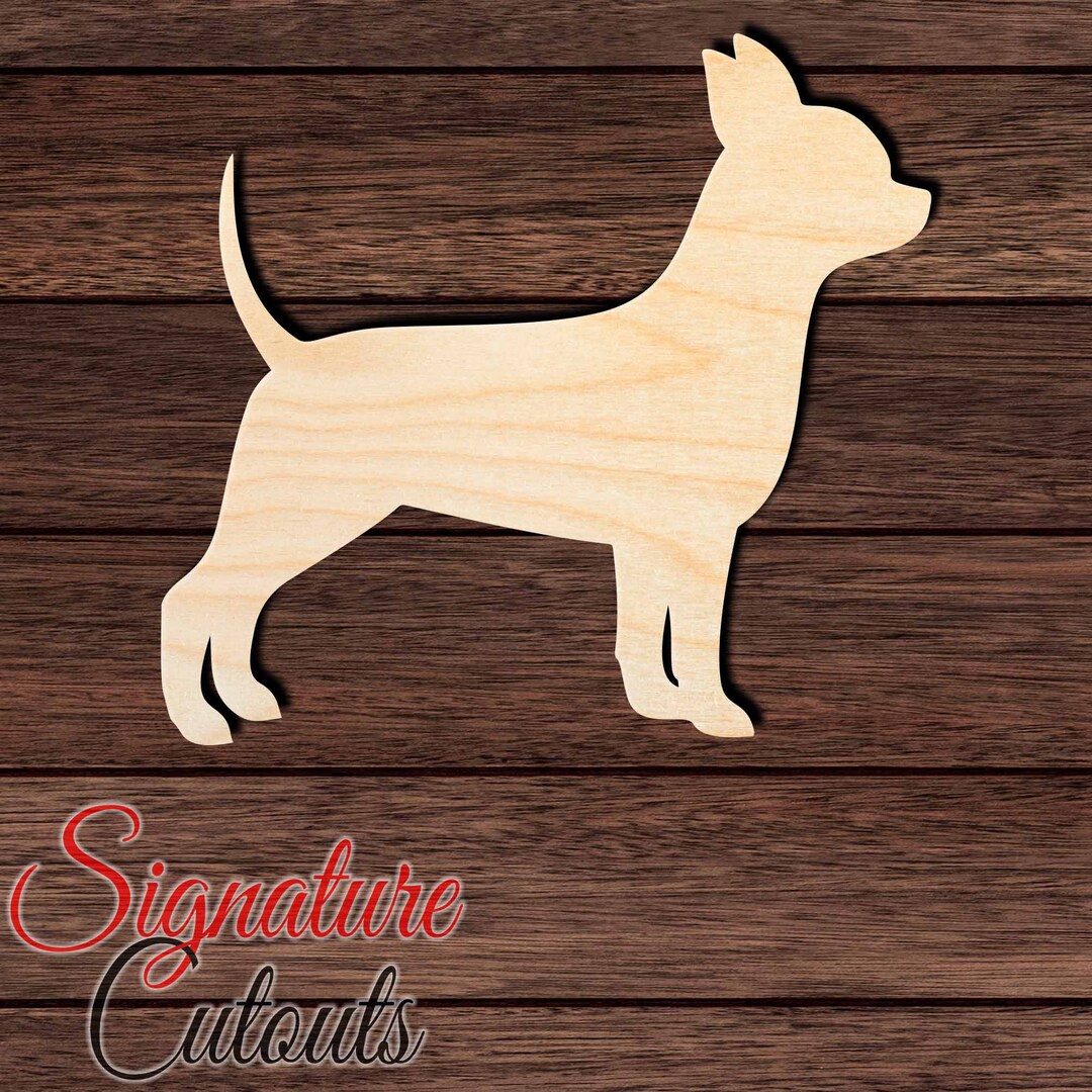 Chihuahua Unfinished Wooden Cutout for Crafting, Home & Room Décor, and ...