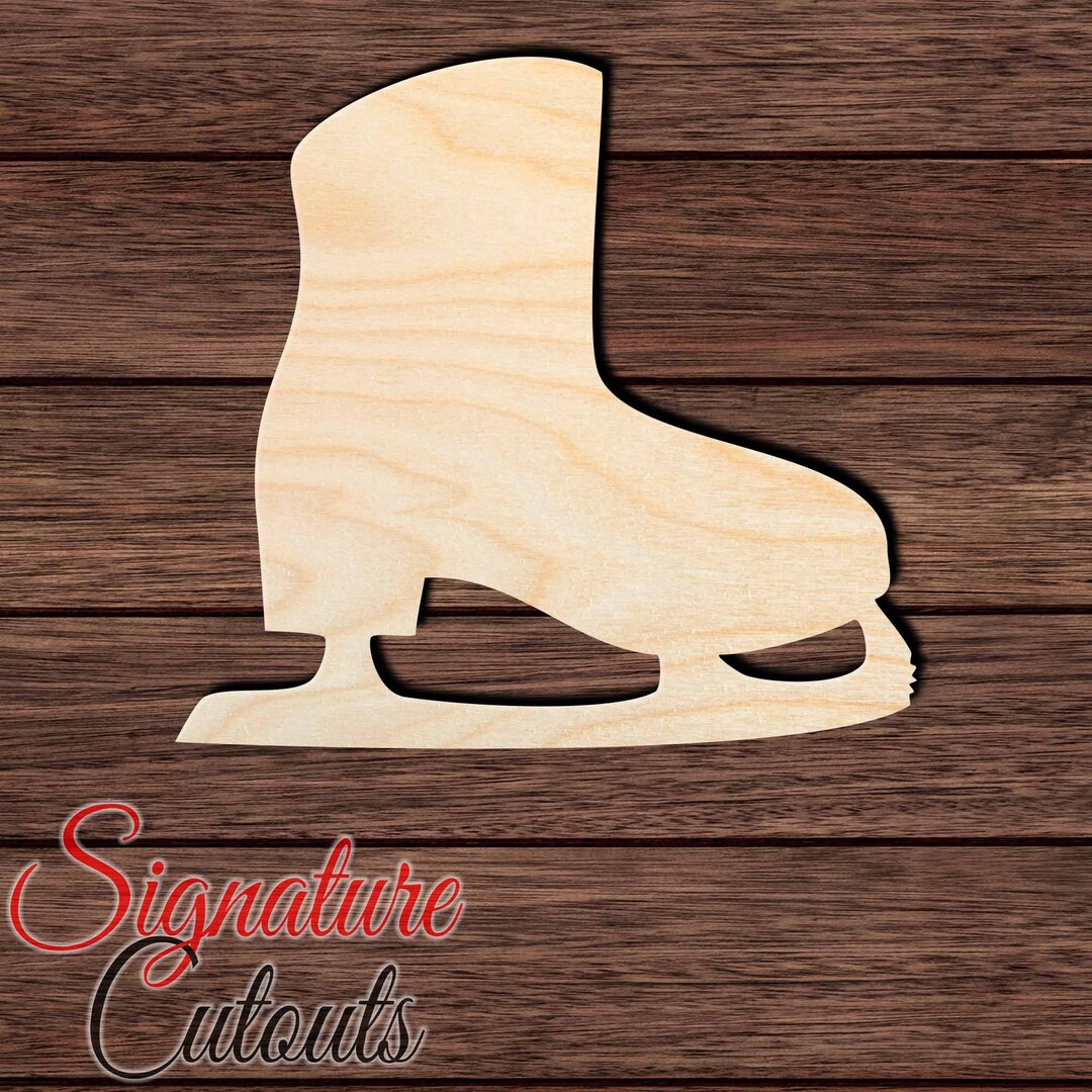Ice Skate 001 Wooden HQ Cutout for Crafting, Home & Room Décor, and ...