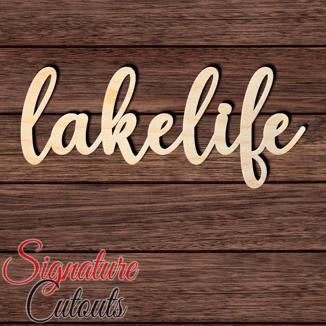 Lake Life 001 Unfinished Wooden Cutout for Crafting, Home & Room Décor ...