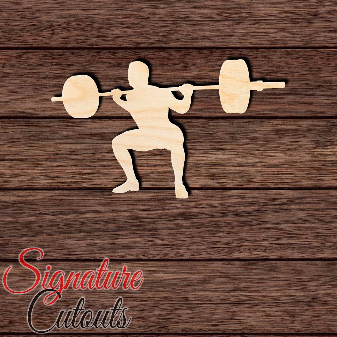 Male Weightlifter 004 Wooden Shape Cutout for Crafting, Home & Room ...