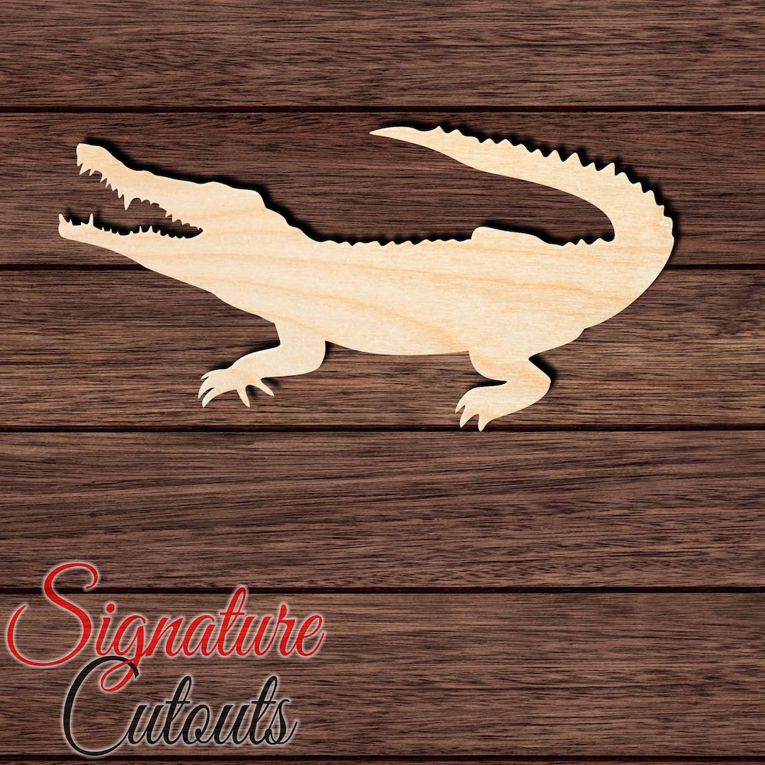 Alligator 005 Wooden HQ Cutout for Crafting, Home & Room Décor, and ...