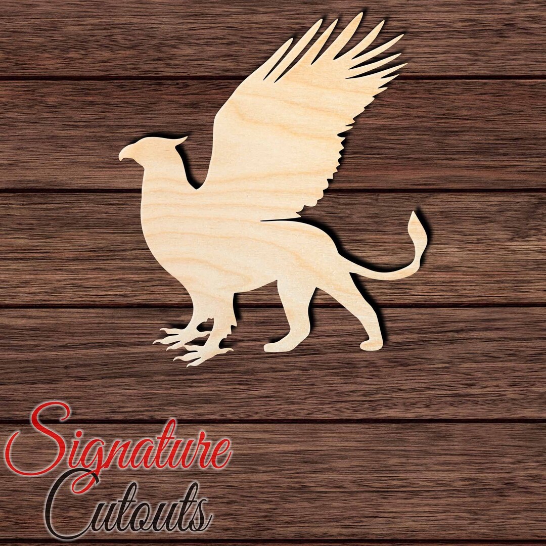 Griffin 001 Unfinished Wooden Cutout for Crafting, Home & Room Décor ...