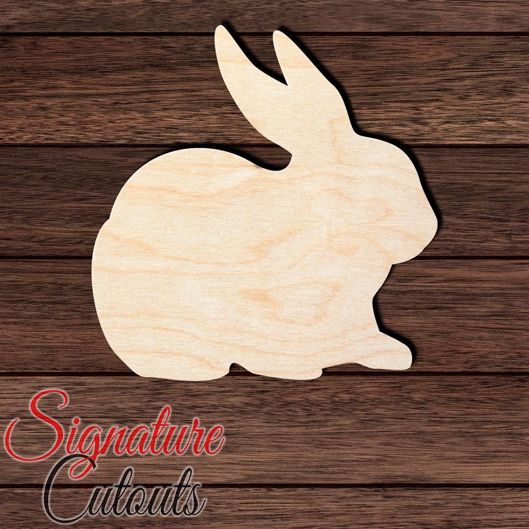 Rabbit 016 Wooden Cutout for Crafting, Home & Room Décor, Easter and ...