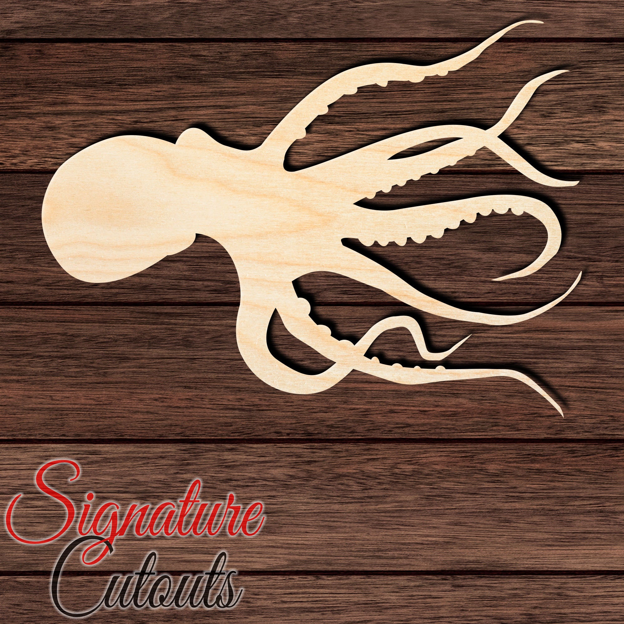 Octopus 002 Unfinished Wooden Cutout for Crafting Home & Room - Etsy