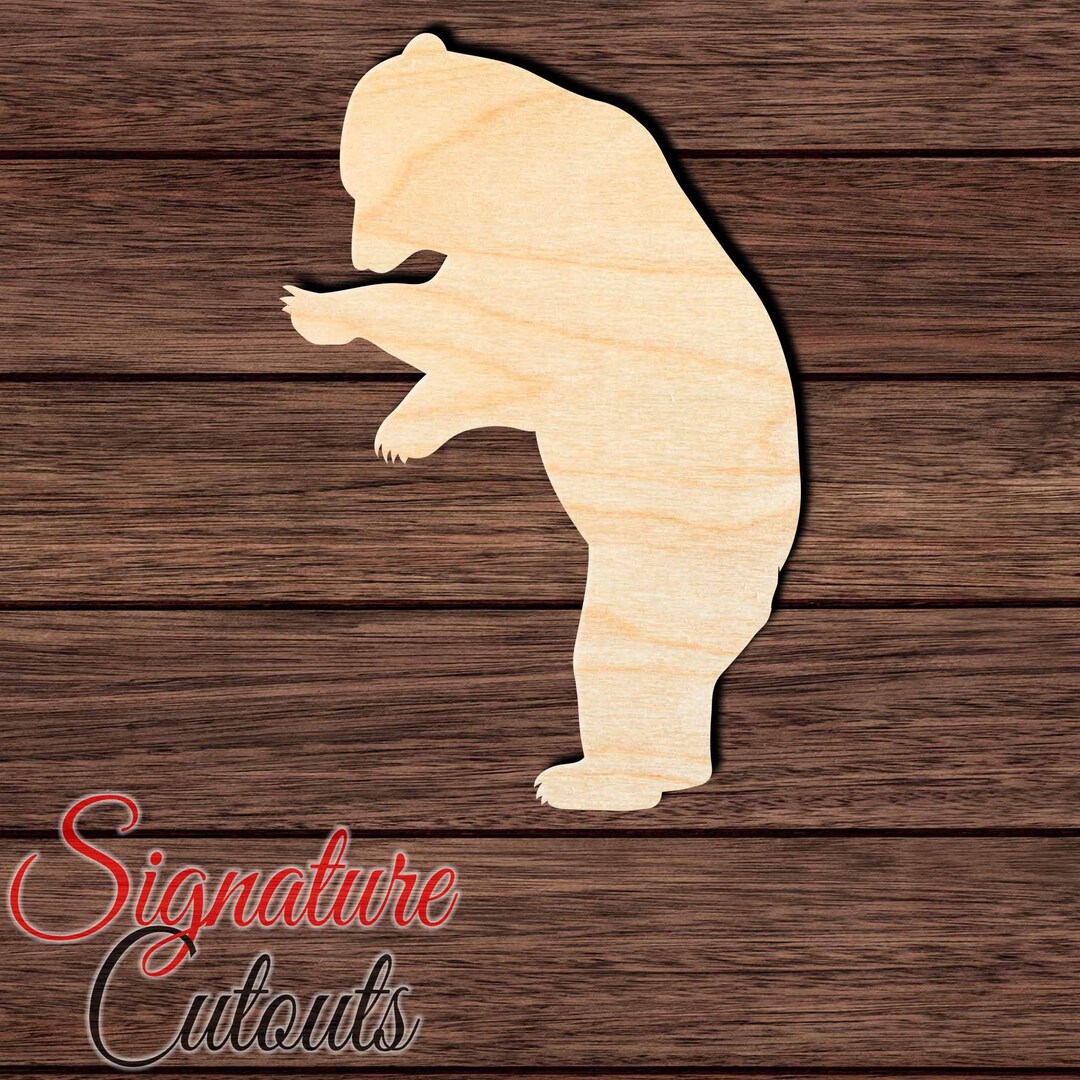 Bear 004 Wooden Shape Cutout for Crafting, Home & Room Décor, and Other ...