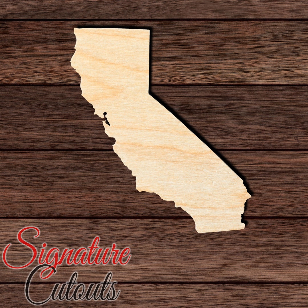 California State Wooden Cutout for Crafting, Home & Room Décor, and ...