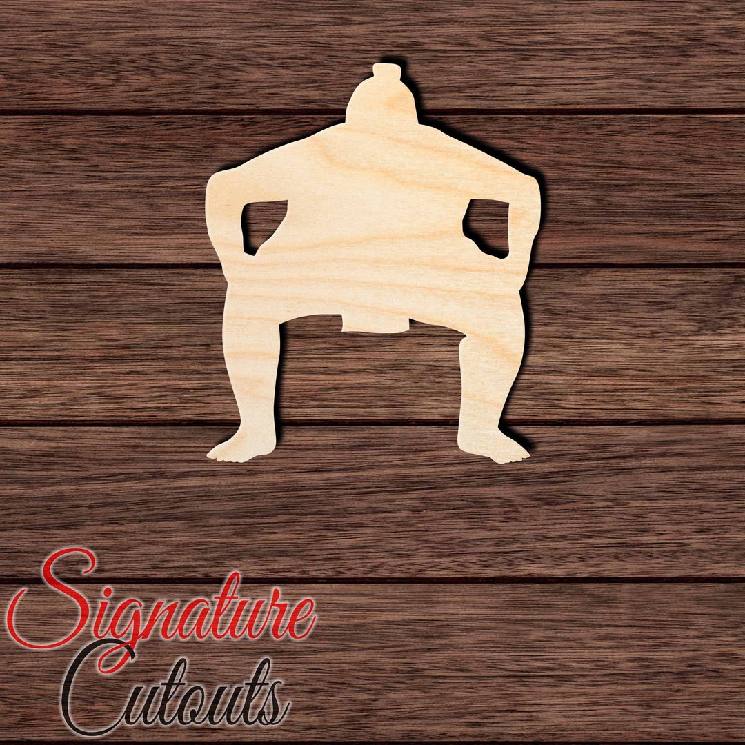 Sumo Wrestler 002 Wooden Shape Cutout for Crafting, Home & Room Décor ...