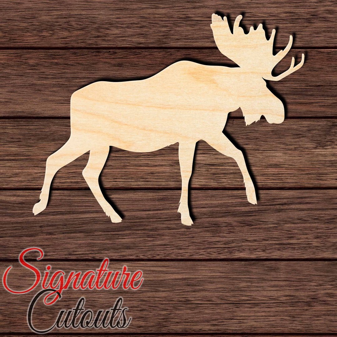 Moose 004 Shape Cutout in Wood for Crafting, Home & Room Décor, and ...