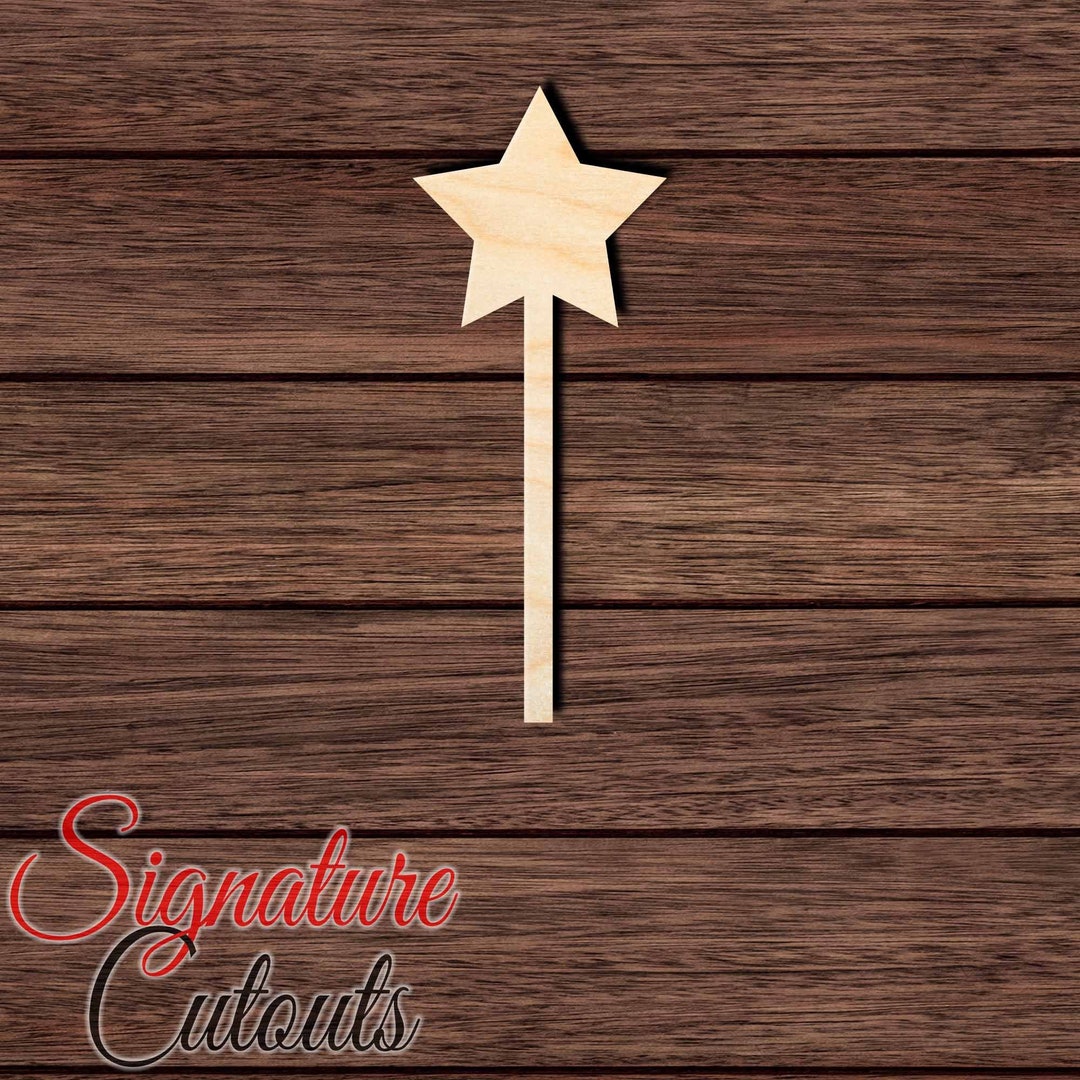 Magic Wand 001 Wooden Shape Cutout for Crafting, Home & Room Décor, and ...