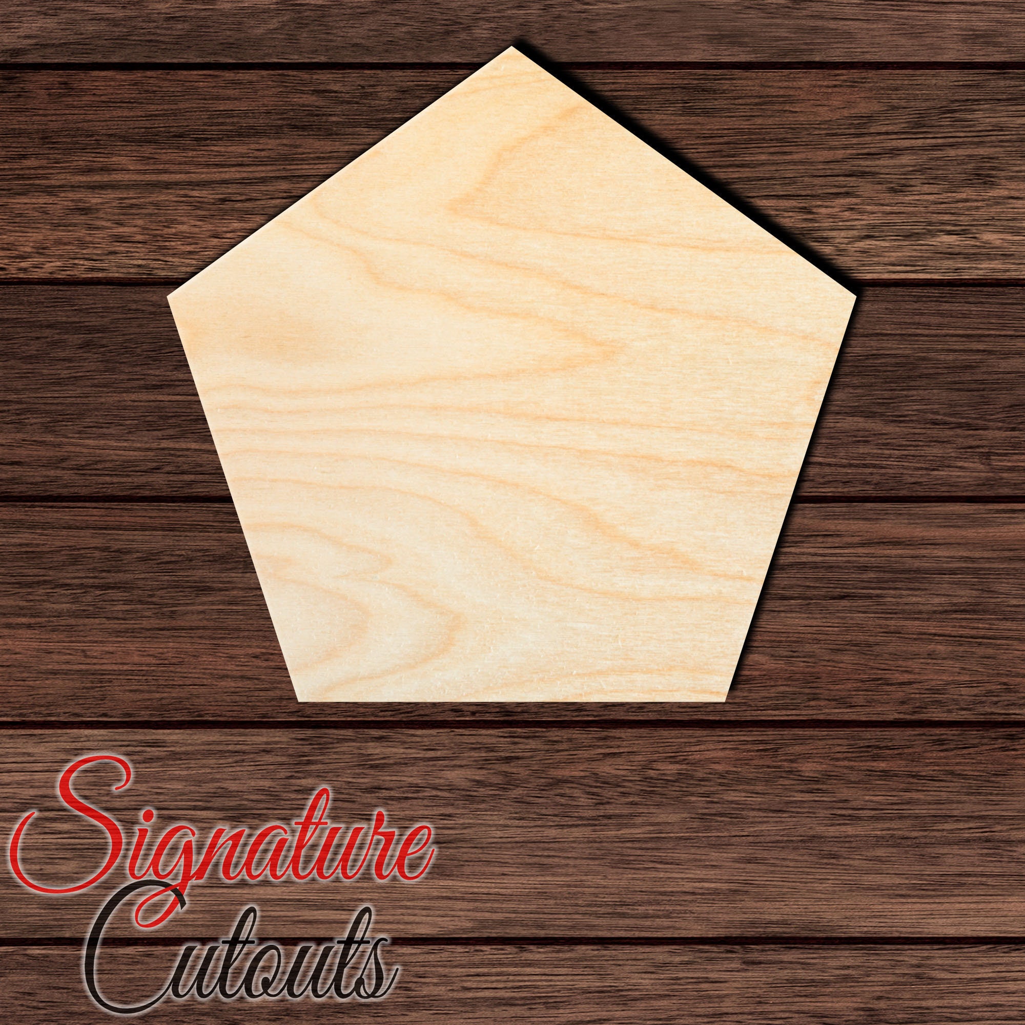 Pentagon Wooden Shape Cutout for Crafting, Home & Room Décor, and Other ...