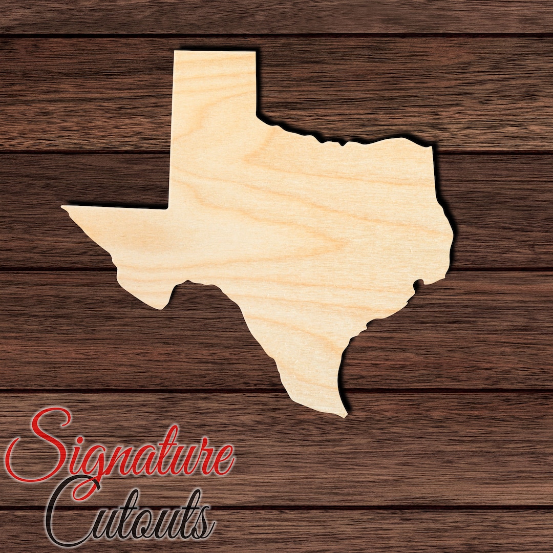 Texas State Wooden Cutout for Crafting, Home & Room Décor, and Other ...