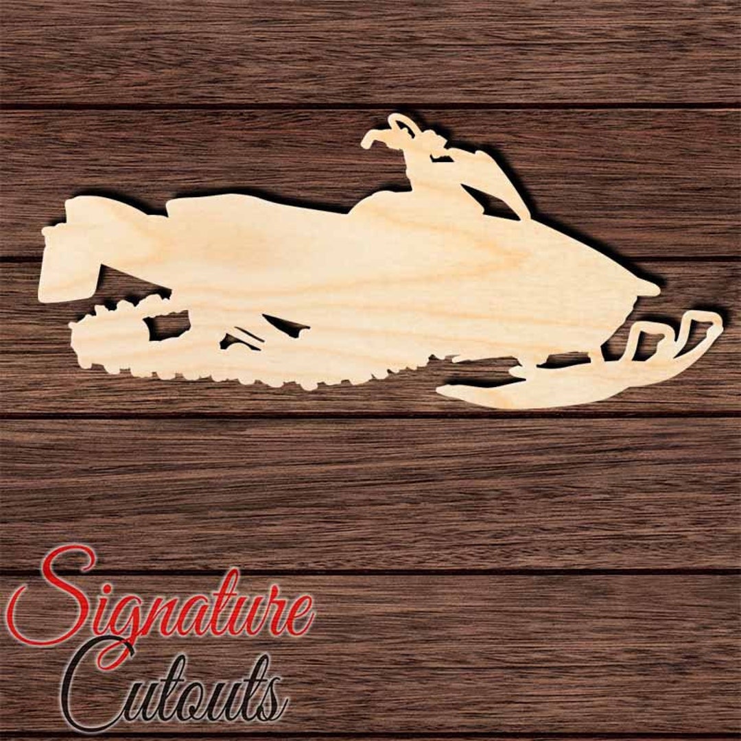 Snowmobile 001 Unfinished Wooden Cutout for Crafting, Home & Room Décor ...
