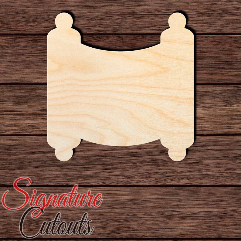 Scroll 002 Unfinished Wooden Cutout for Crafting Home & Room - Etsy