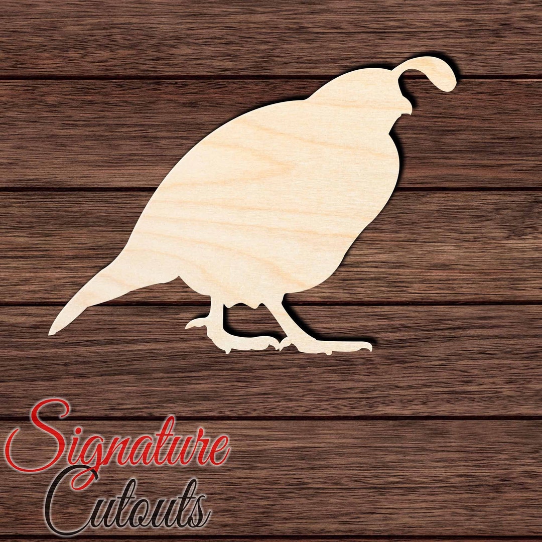 Quail 001 Shape Cutout in Wood for Crafting, Home & Room Décor, and ...
