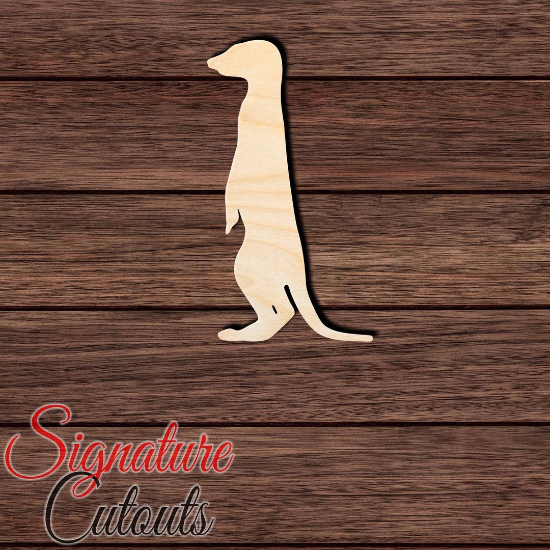 Meerkat 001 Wooden Shape Cutout for Crafting, Home & Room Décor, and ...