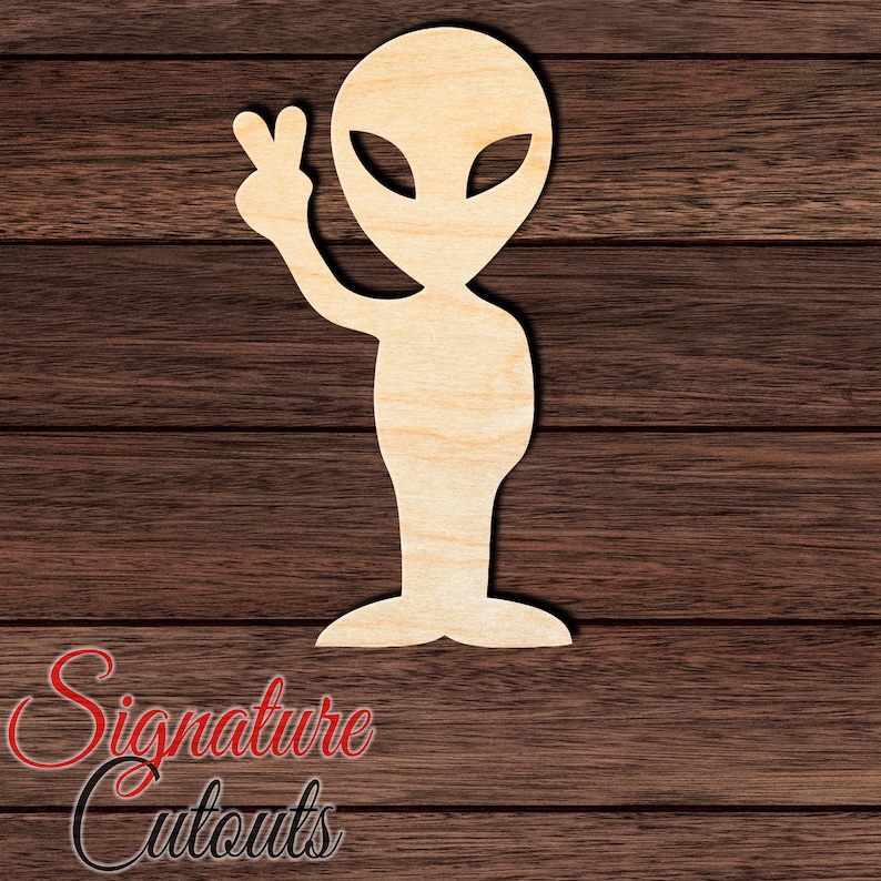 Alien 003 Unfinished Wooden Cutout for Crafting Home & Room - Etsy