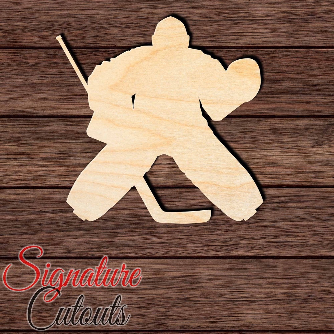 Hockey Goal Keeper 004 Wooden Shape Cutout for Crafting, Home & Room ...