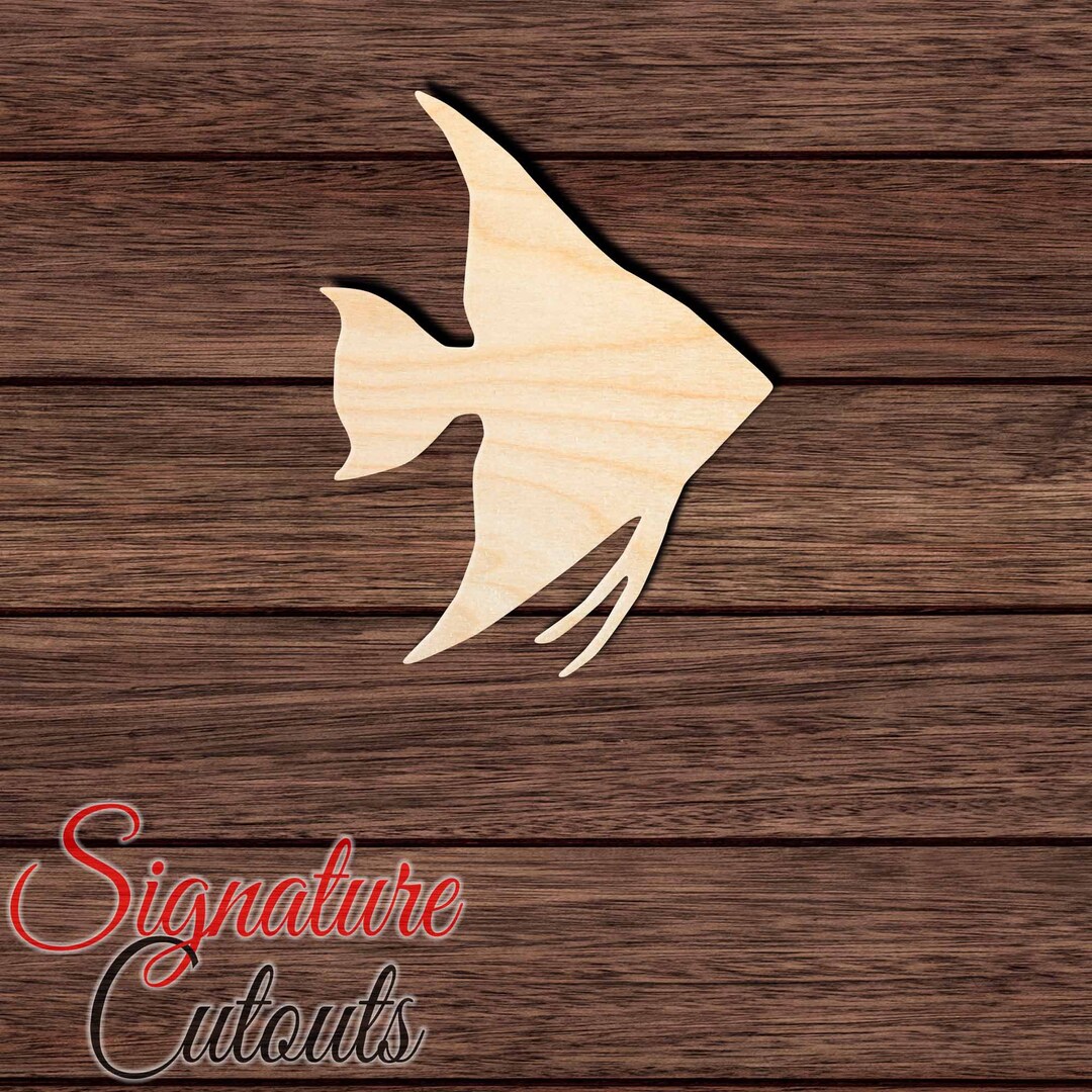 Angelfish 001 Wooden Shape Cutout for Crafting, Home & Room Décor, and ...