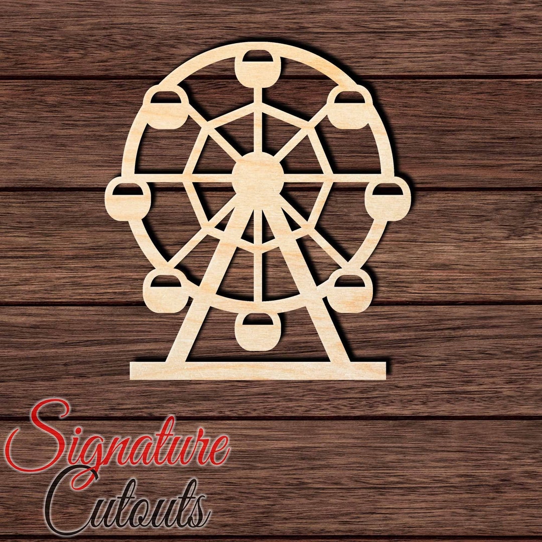 Ferris Wheel 001 Unfinished Wooden Cutout for Crafting, Home & Room ...