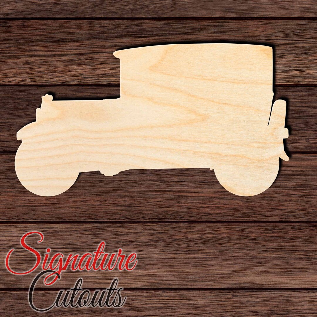 Classic Car 001 Wooden Shape Cutout for Crafting, Home & Room Décor ...