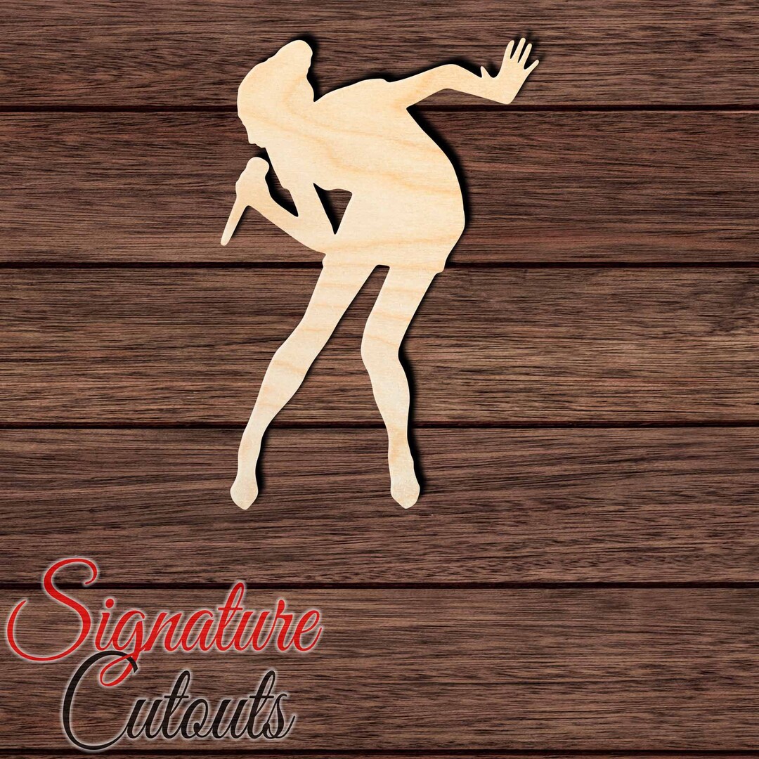 Girl Singer 001 Wooden HQ Cutout for Crafting, Home & Room Décor, and ...