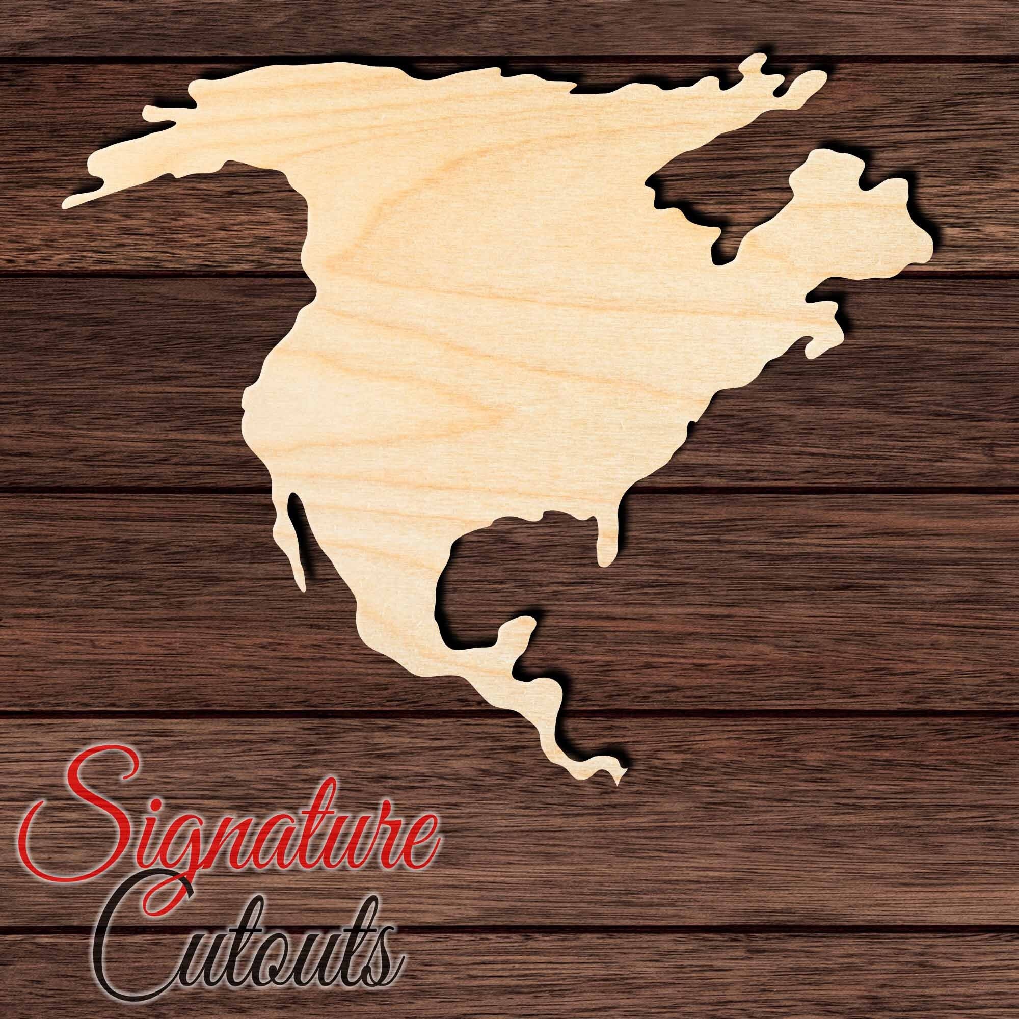 North America Wooden HQ Cutout for Crafting, Home & Room Décor, and ...