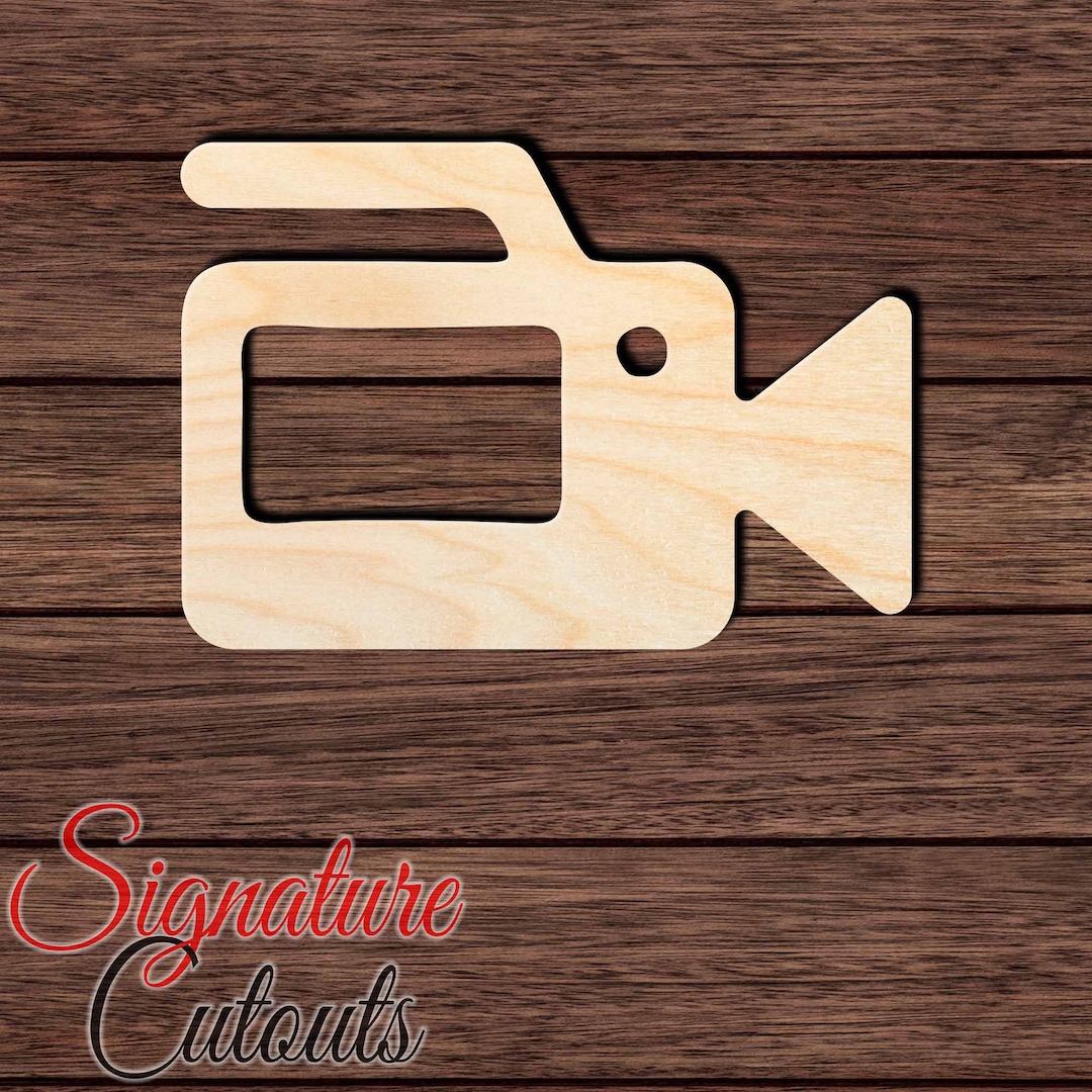 Film Camera 001 Wooden Shape Cutout for Crafting, Home & Room Décor ...
