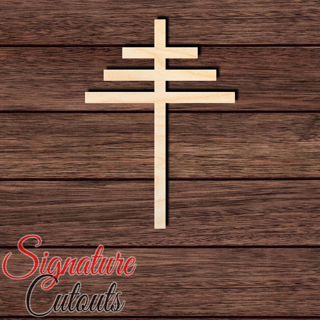 Papal Cross Shape Cutout in Wood for Crafting, Home & Room Décor, and ...
