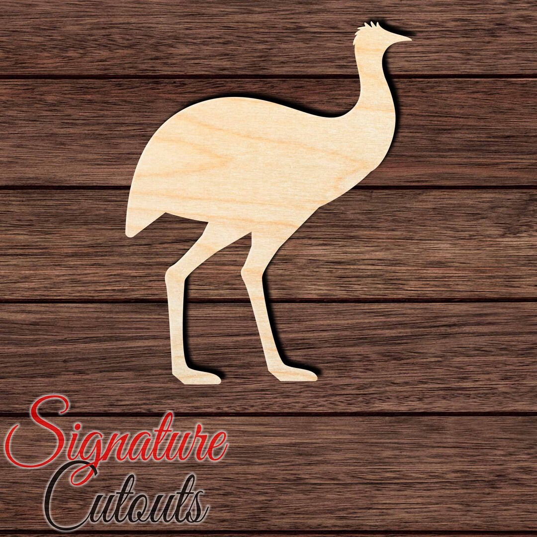 Emu 001 Unfinished Wooden Cutout for Crafting, Home & Room Décor, and ...