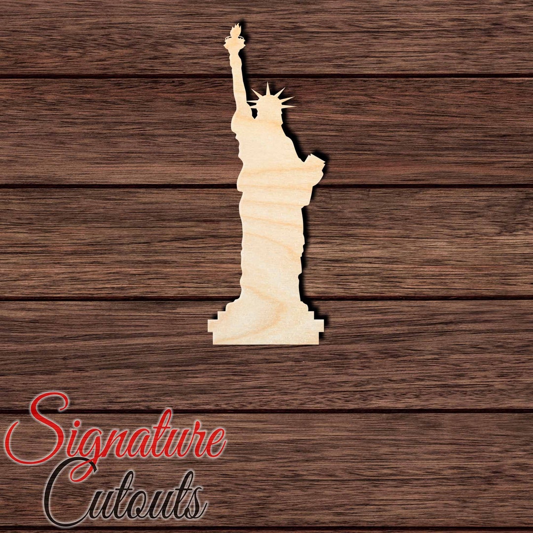 Statue of Liberty Shape Cutout in Wood for Crafting, Home & Room Décor ...