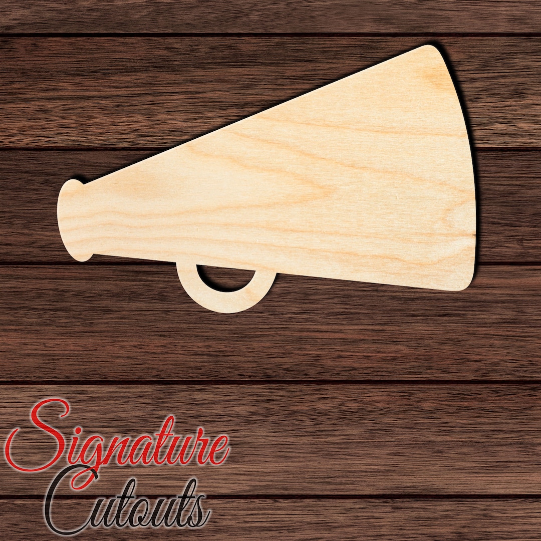 Megaphone 001 Wooden Shape Cutout for Crafting, Home & Room Décor, and ...