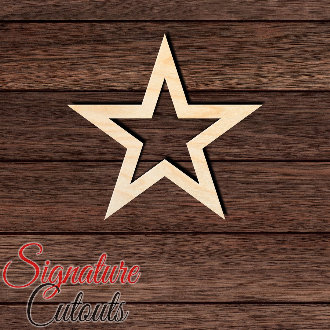 Star 002 Wooden Shape Cutout for Crafting, Home & Room Décor, and Other ...