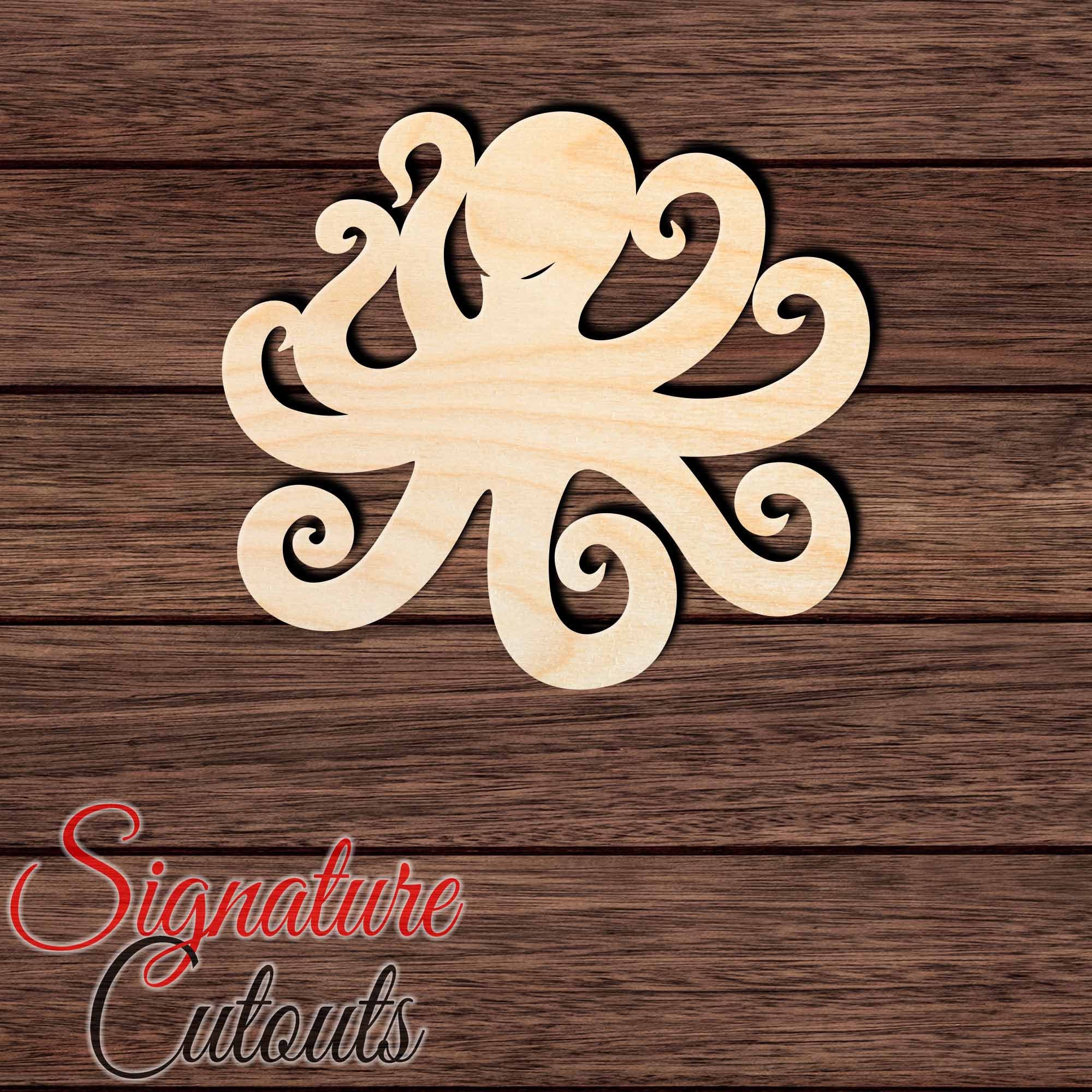 Octopus 005 Unfinished Wooden Cutout for Crafting, Home & Room Décor ...