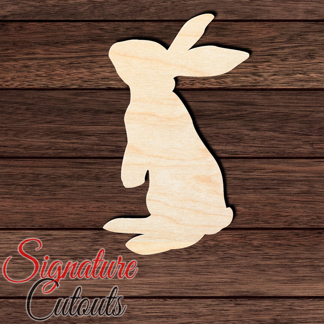 Rabbit 015 Wooden Cutout for Crafting, Home & Room Décor, Easter and ...