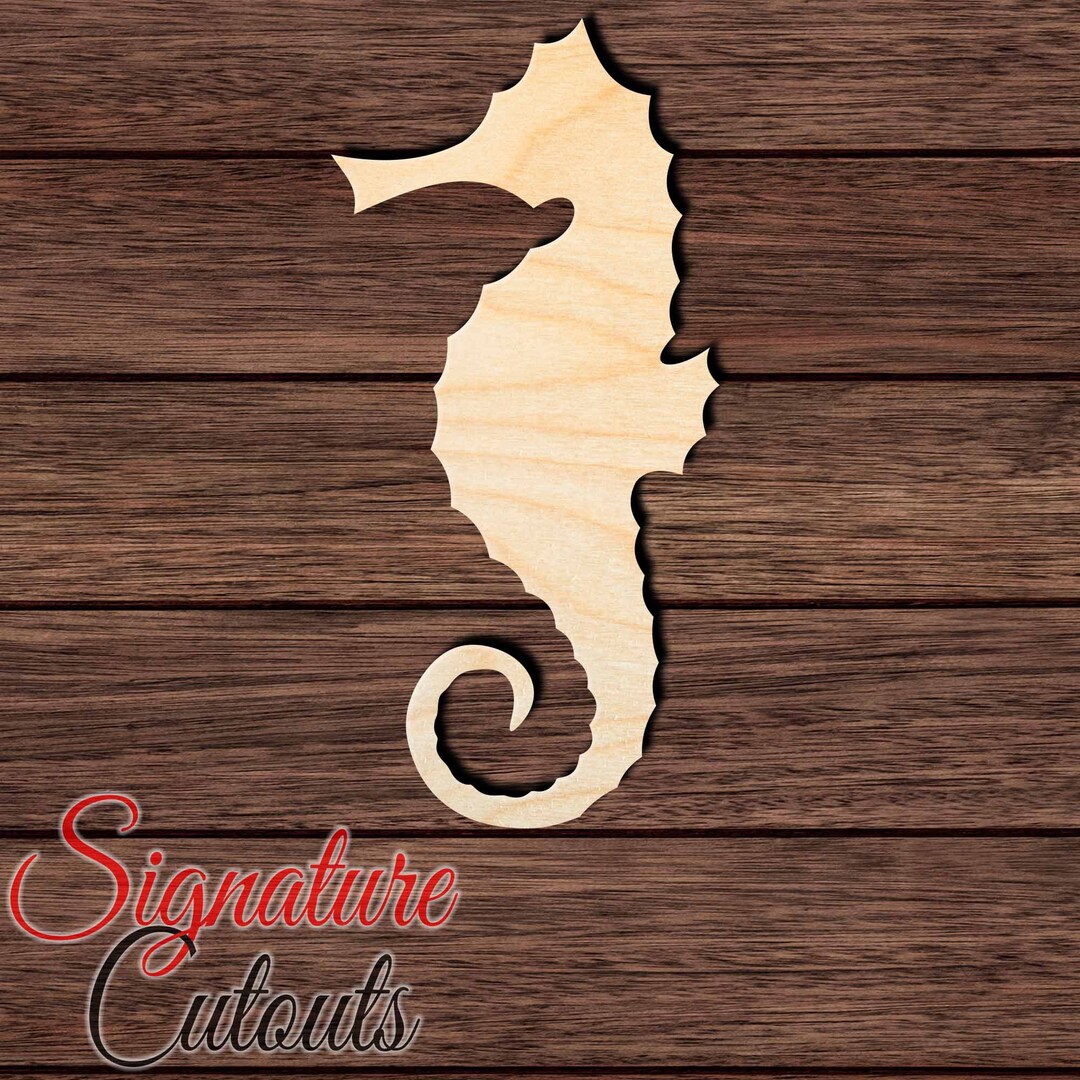 Seahorse 005 Unfinished Wooden Cutout for Crafting, Home & Room Décor ...