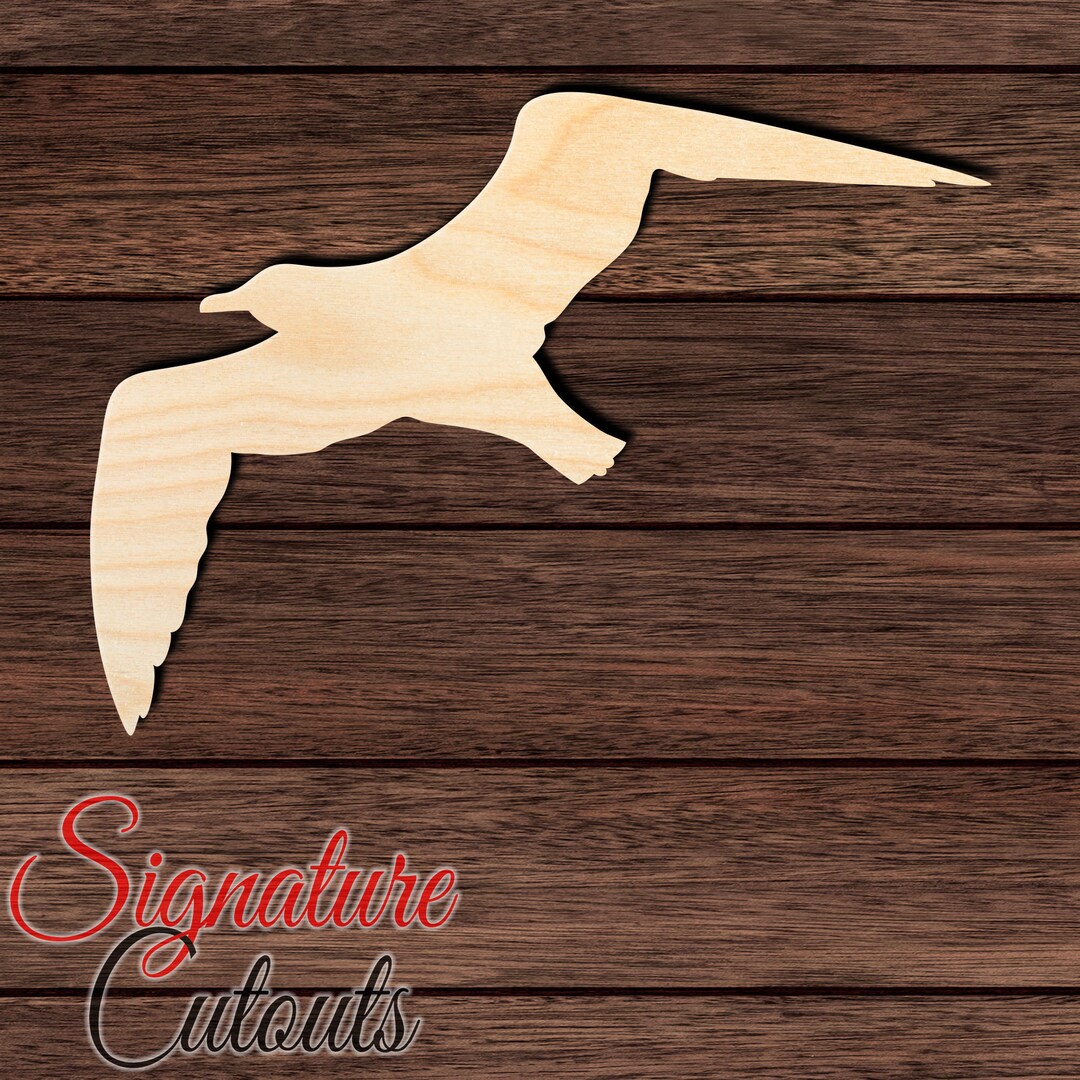 Seagull 003 Wooden Shape Cutout for Crafting, Home & Room Décor, and ...